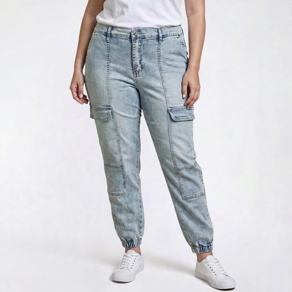 Click here for Juniors Plus Madden Girl Denim Cargo Joggers prices